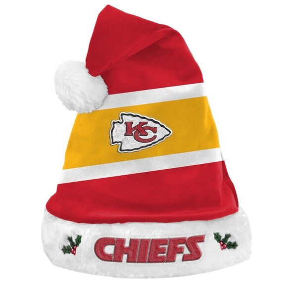 Foco | Accessories | Kansas City Chiefs Color Block Santa Hat Unisex ...